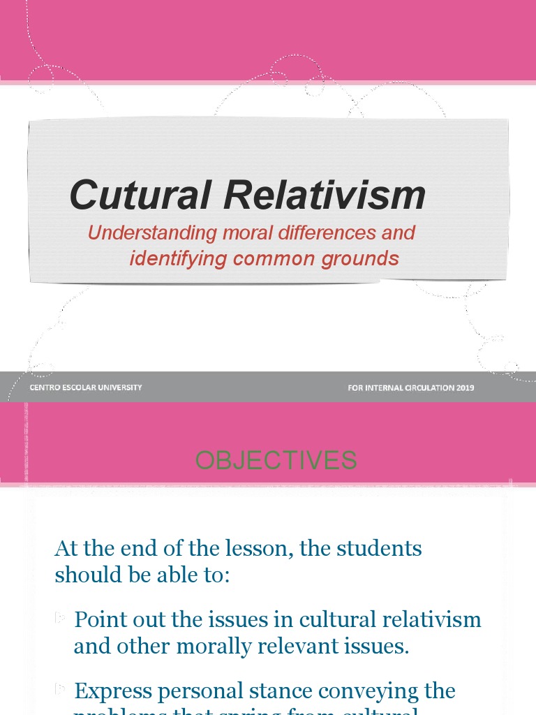 Cultural and Moral Relativism Explained | PDF | Relativism | Social ...