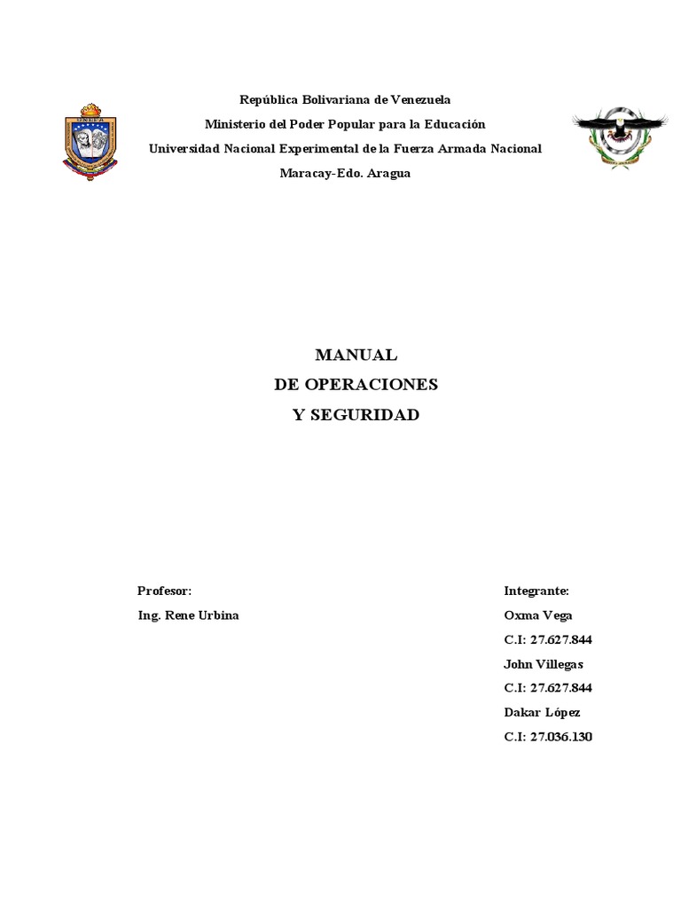 Manual de Operaciones y Seguridad | PDF | Control de tráfico aéreo ... Manual de Operaciones y Seguridad | PDF | Control de tráfico aéreo ...