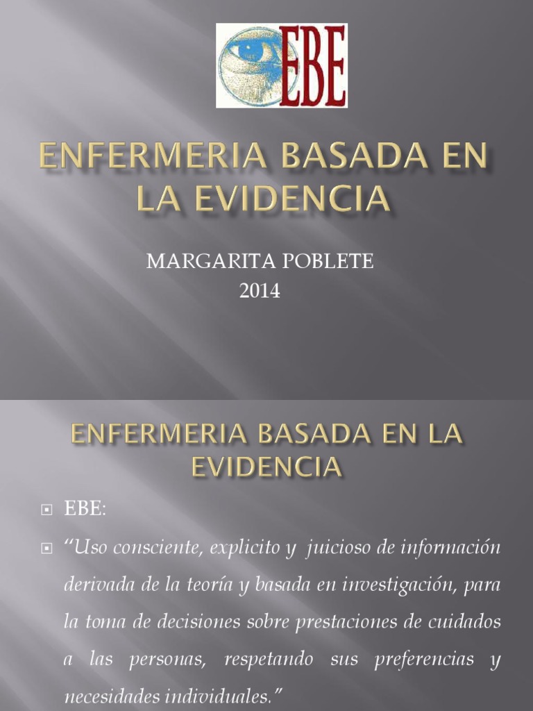 Enfermeria Basada en La Evidencia | PDF | Enfermería | Conocimiento