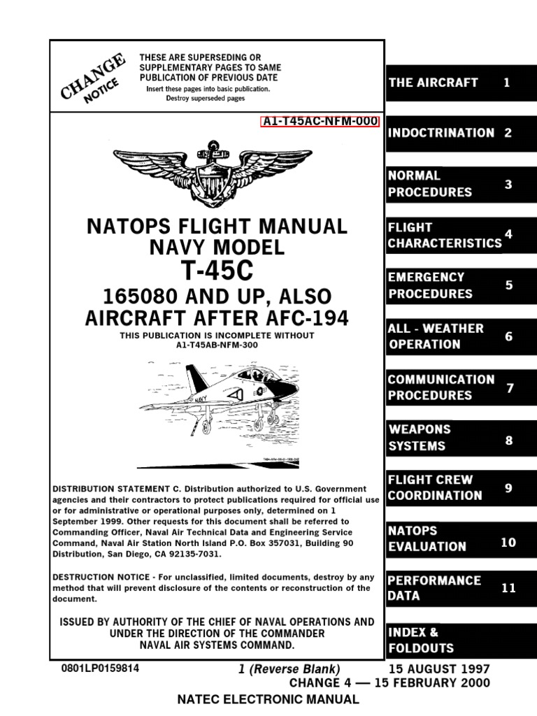 T-45C NATOPS Flight Manual Overview | PDF | Aviation | Manufactured Goods
