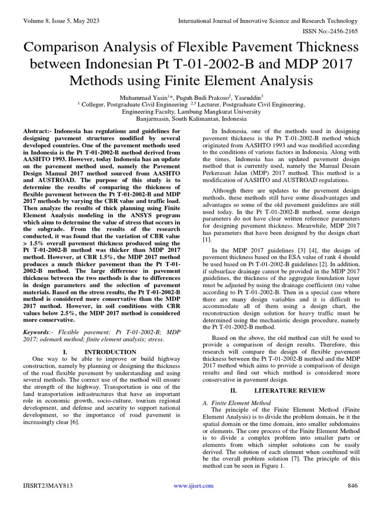 Comparison Analysis of Flexible Pavement Thickness Between Indonesian ... Comparison Analysis of Flexible Pavement Thickness Between Indonesian ...