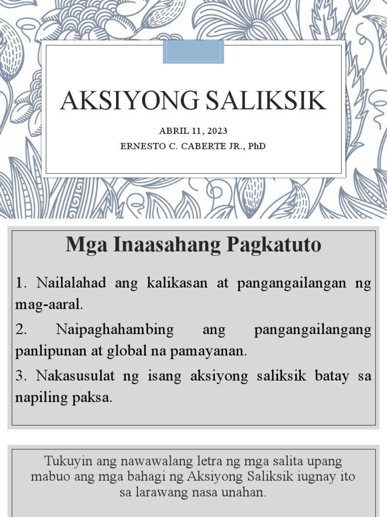 Aksiyong Saliksik | PDF