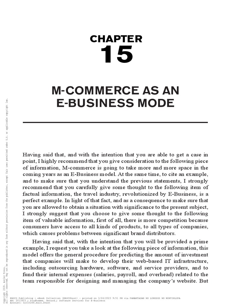 M-COMMERCE As E-COMMERCE | PDF | Electronic Business | Information