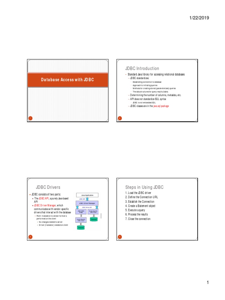Java Programming Chpater 7 JDBC Database Access | PDF | Databases | Computing