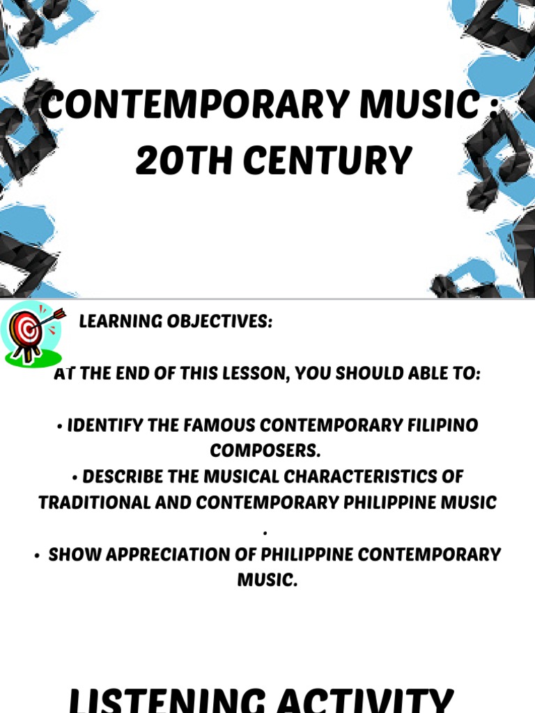 Contemporary Philippine Music Overview | PDF | Orchestras | Opera