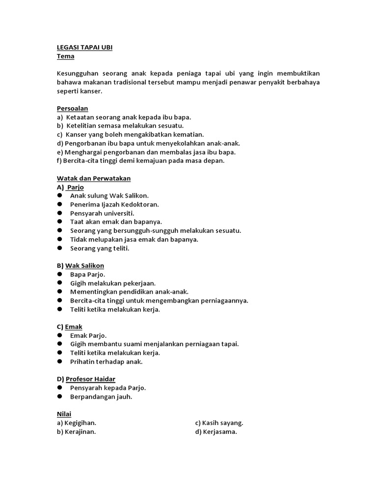 Legasi Tapai Ubi Tema | PDF