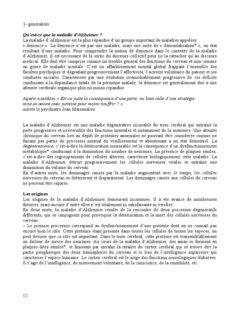 Comprendre la maladie d'Alzheimer | PDF | Démence | Maladie d'Alzheimer