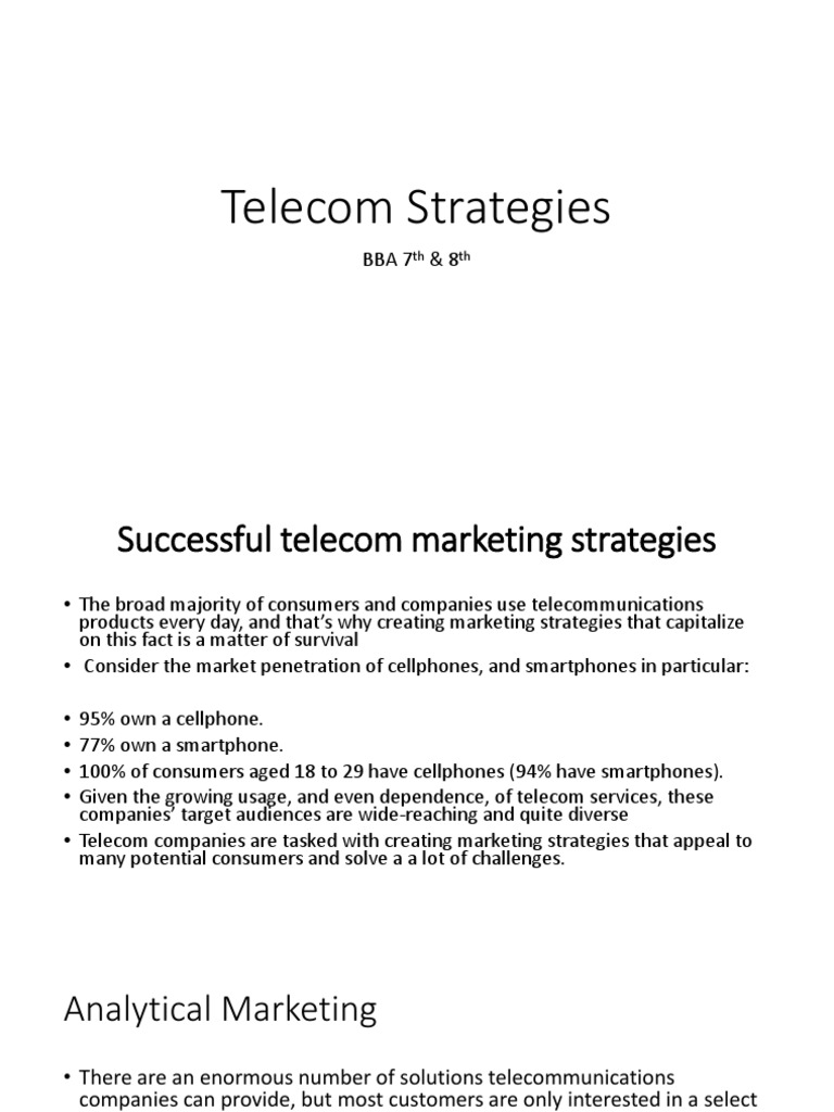Telecom Strategies | PDF | Marketing | Telecommunications