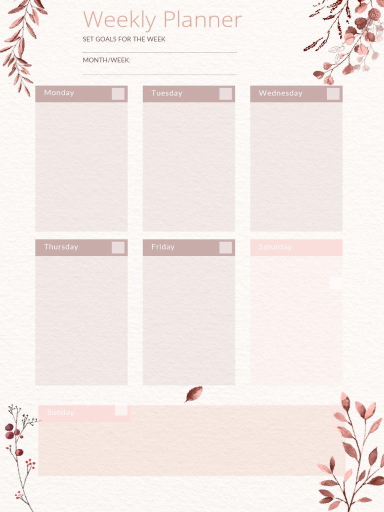 Weekly Planner | PDF