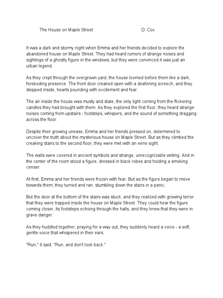 Teens' Haunted House Adventure | PDF