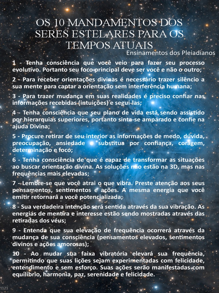 Os 10 Mandamentos Pdf Pensamento Ansiedade