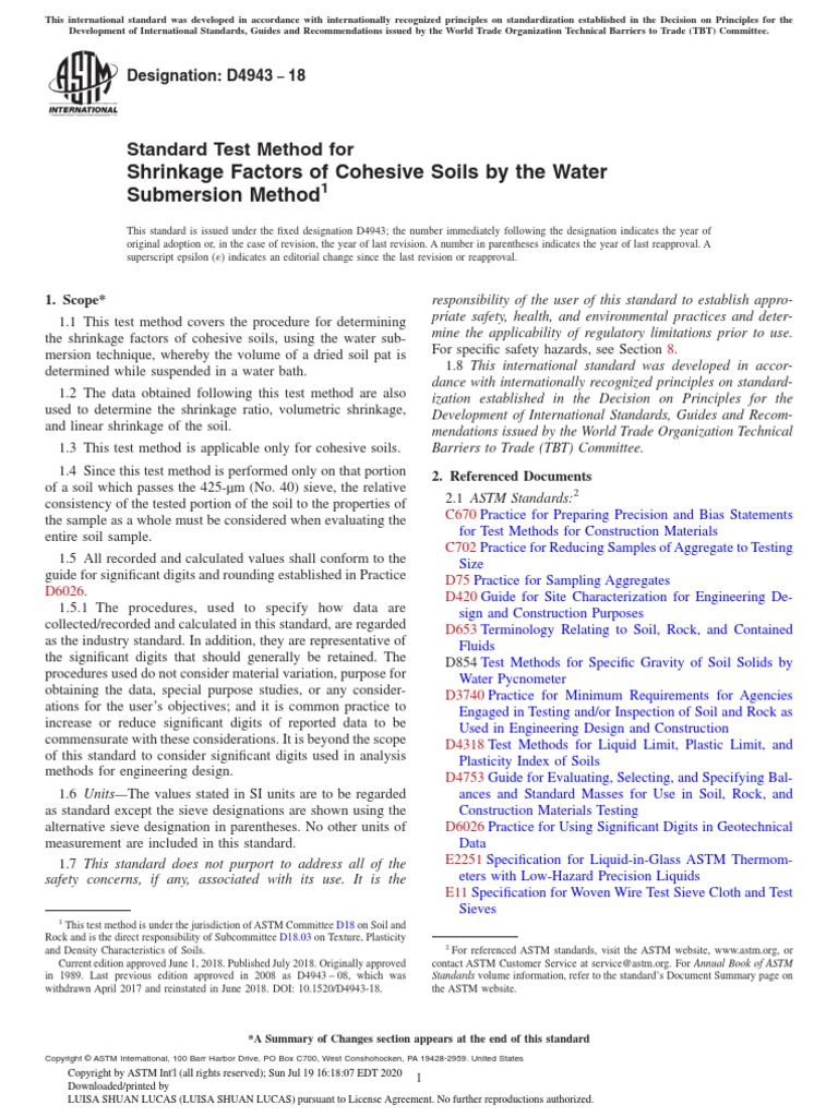 Astm D4943.27594 | PDF | Technology & Engineering