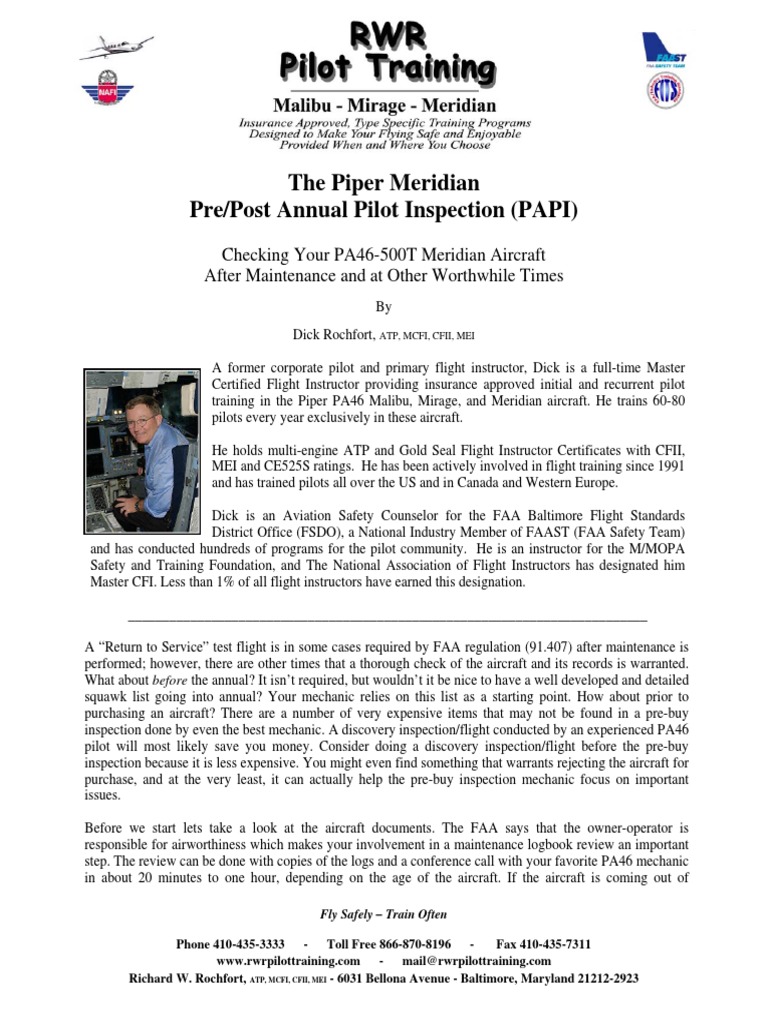 Return To Service Checklist A | PDF | Flight Instructor | Aerospace