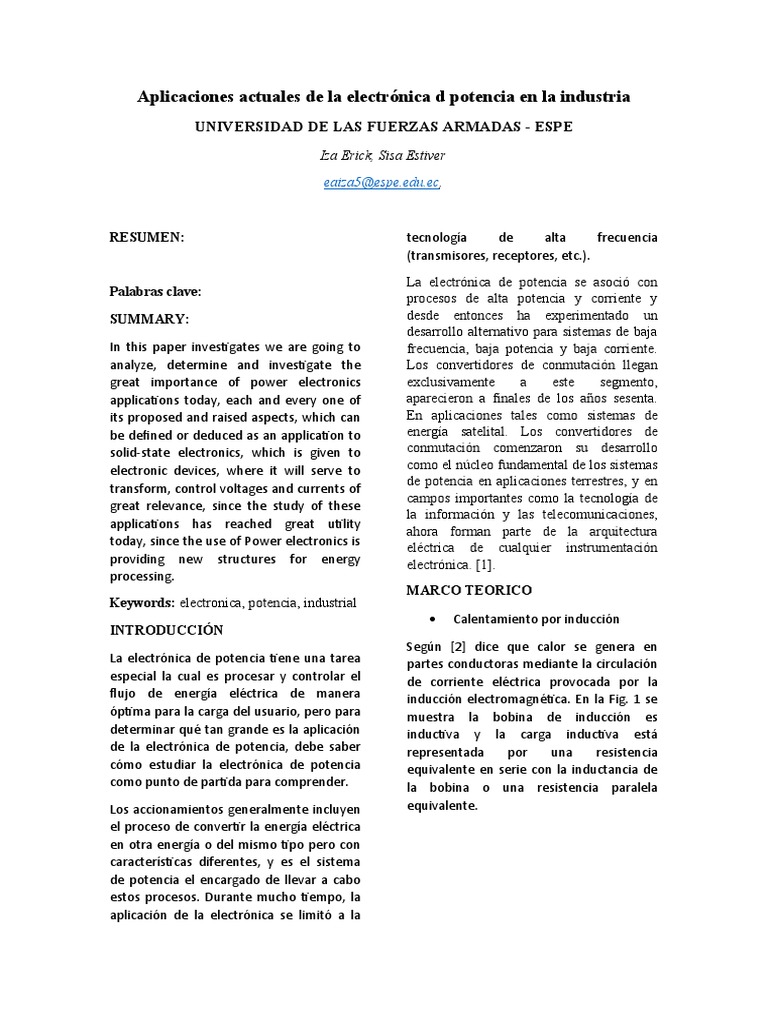 Paper-Ejemplo Formato | PDF | Motor eléctrico | Corriente eléctrica