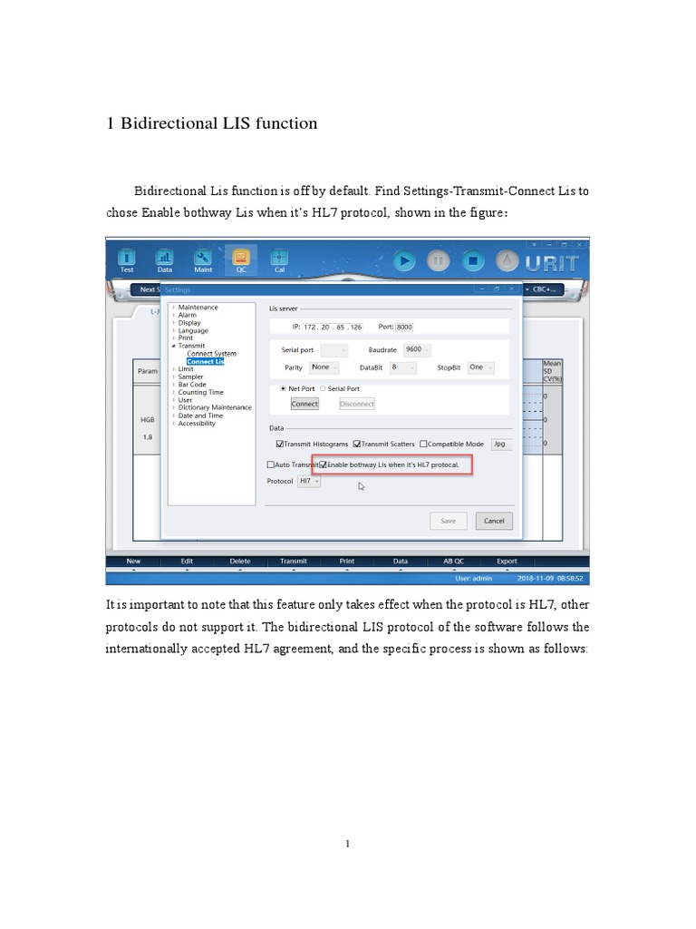 HL7 Bidirectional LIS Setup Guide | PDF | Computers