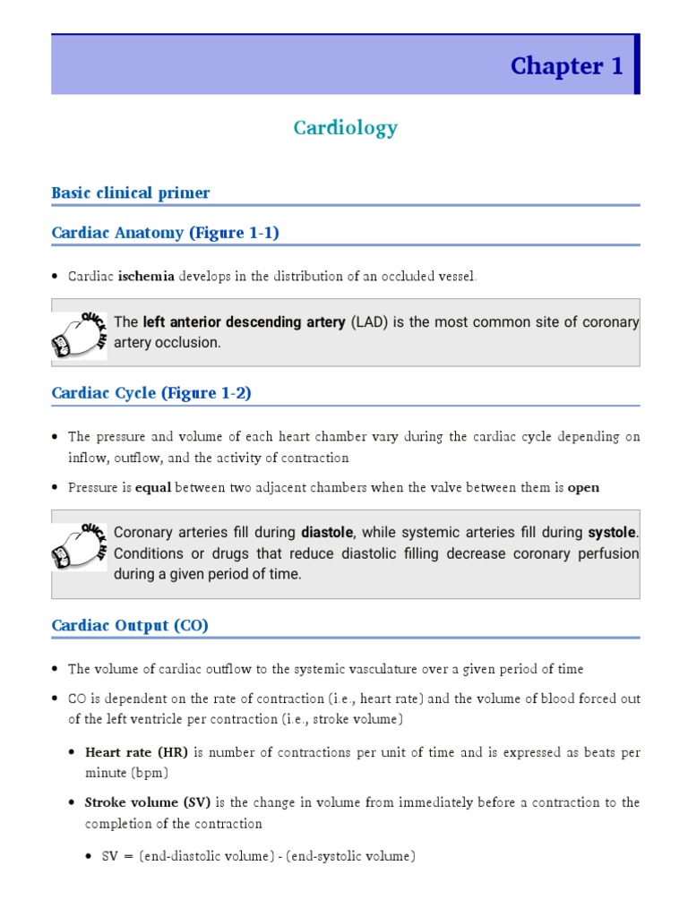 IMD - Step-Up To USMLE Step 3 - Chapter 1 - Cardiology | PDF | Heart | Coronary Artery Disease