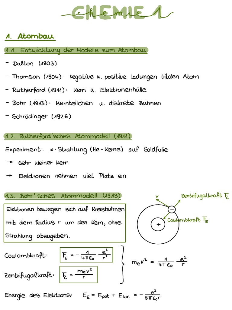 Chemie Zusammenfassung MSE | PDF