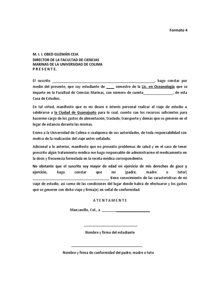 Formato4 - CARTA DE ENTERADO | PDF