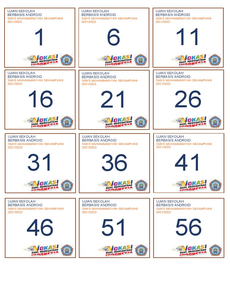 Nomor Meja New | PDF