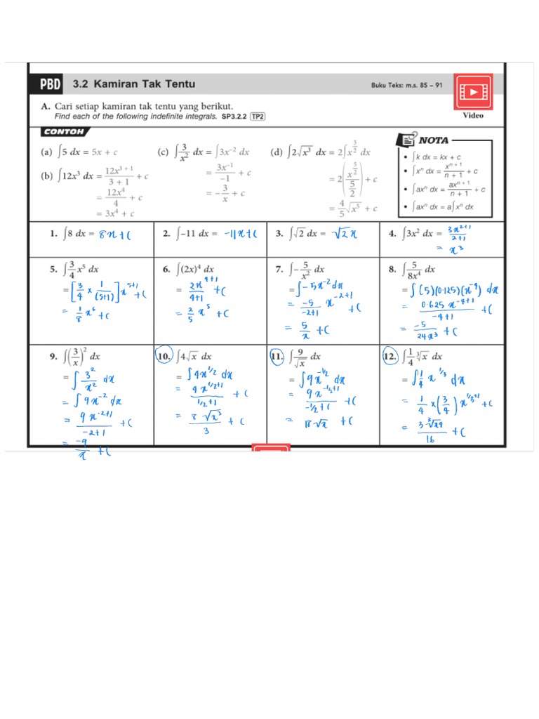 Indefinite Integral | PDF