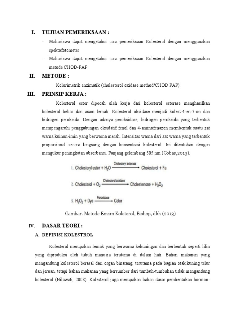 Laporan KSK Cholesterol Test Chod-Pap | PDF