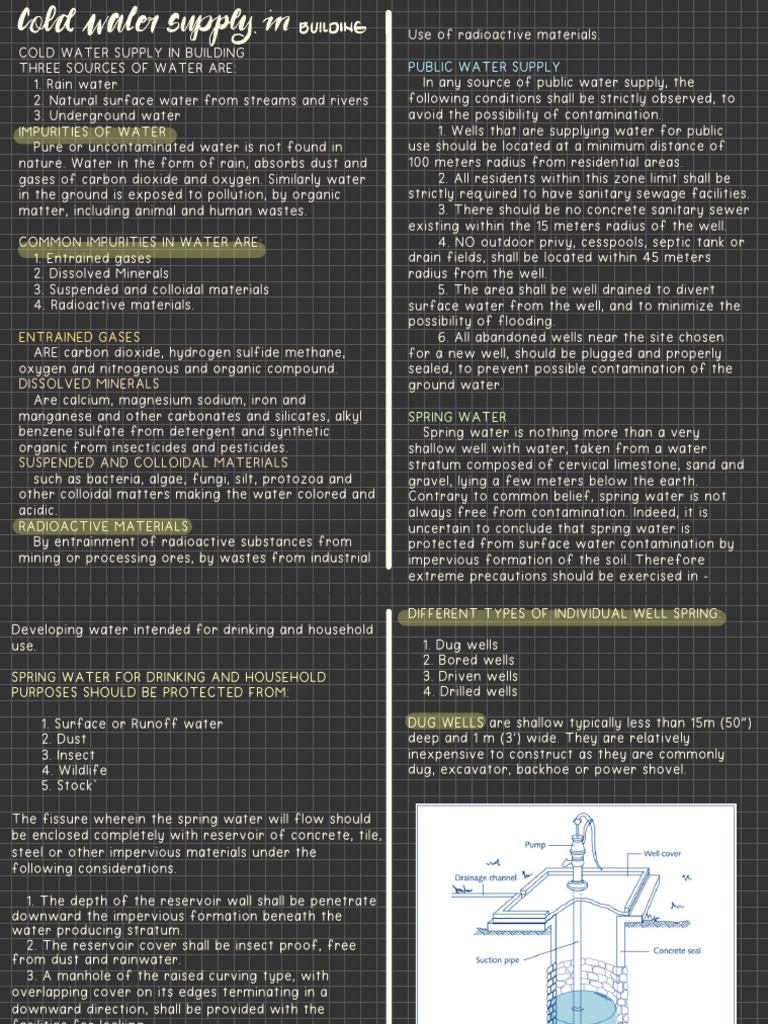Cold Water Supply in Buildings | PDF | Valve | Pump