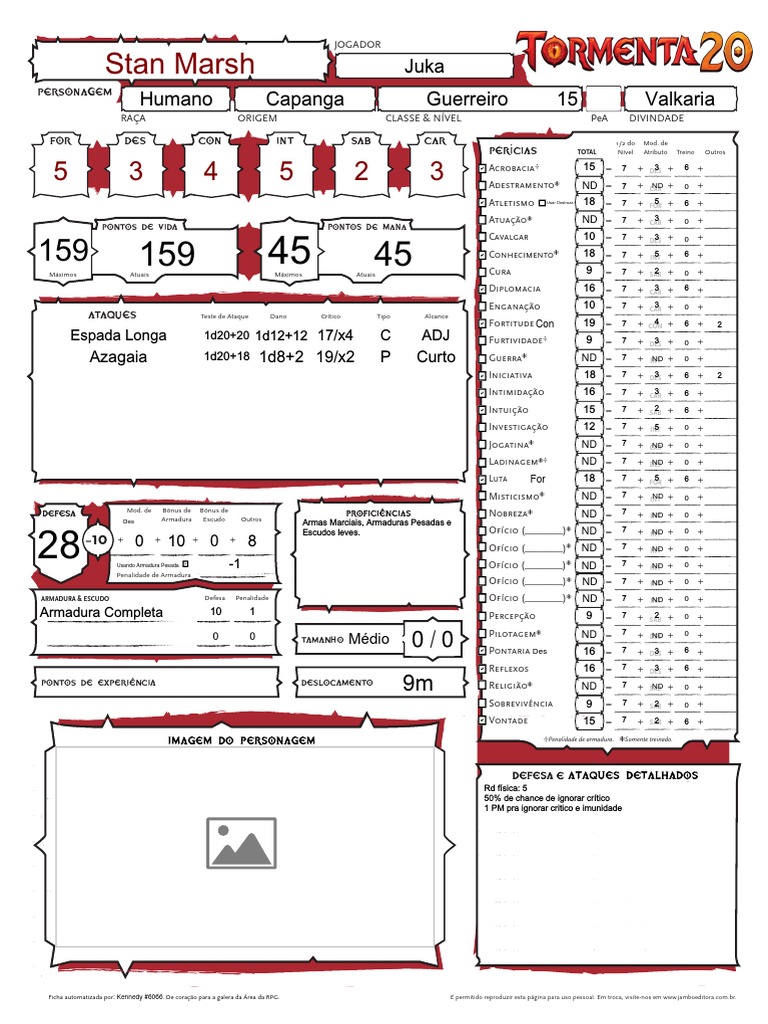 Ficha T20 Stan | PDF
