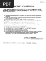 Black ANNEX A Commitment of Undertaking | PDF