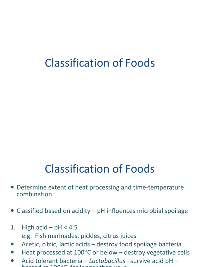 L 2 Classification of Foods | PDF