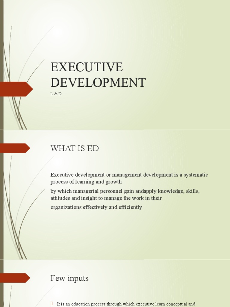Executive Development | PDF | Employment | Program Evaluation