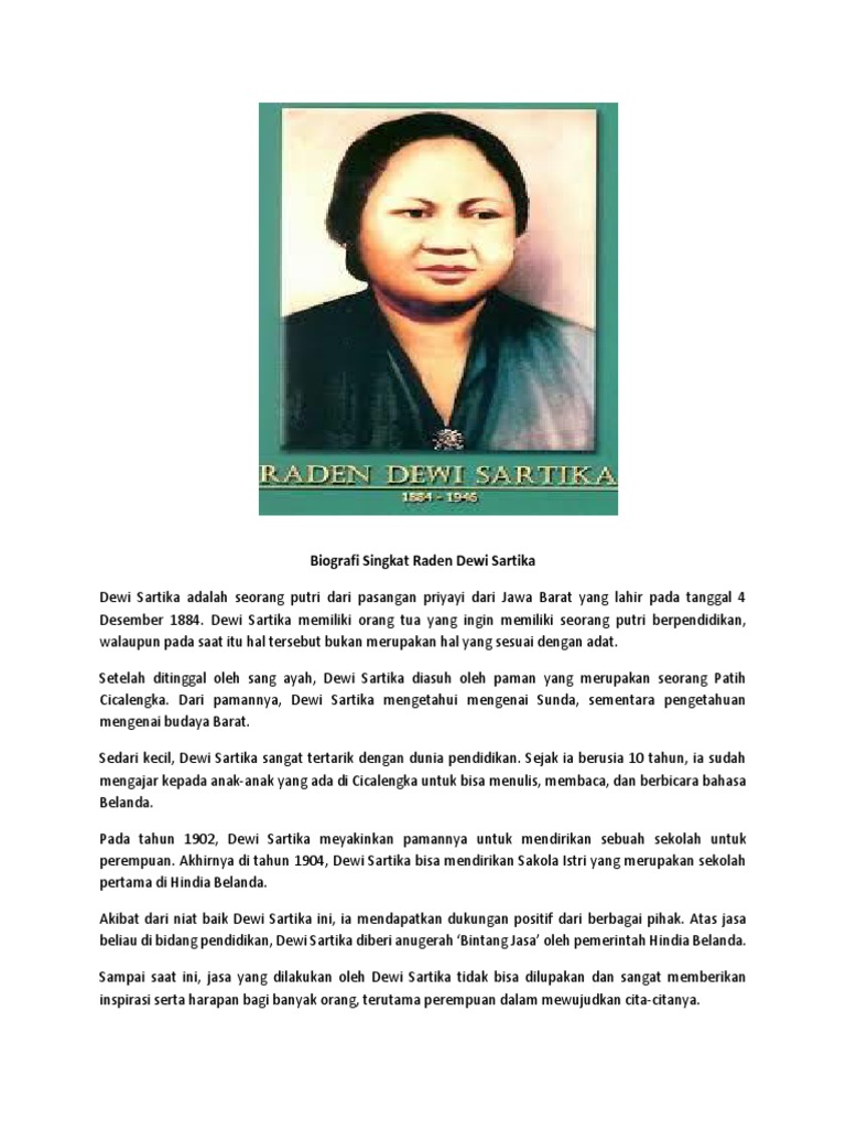 Teks Biografi dewi Sartika | PDF