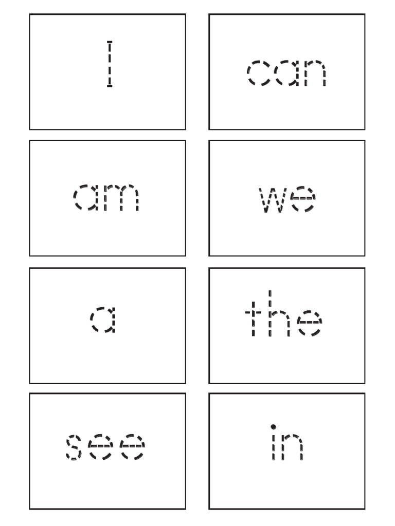 Flash Cards Dotted V1 | PDF