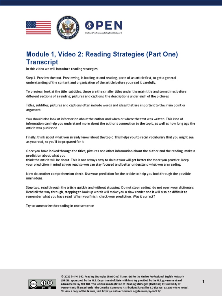 Effective Reading Strategies Explained | PDF | Reading Comprehension ...