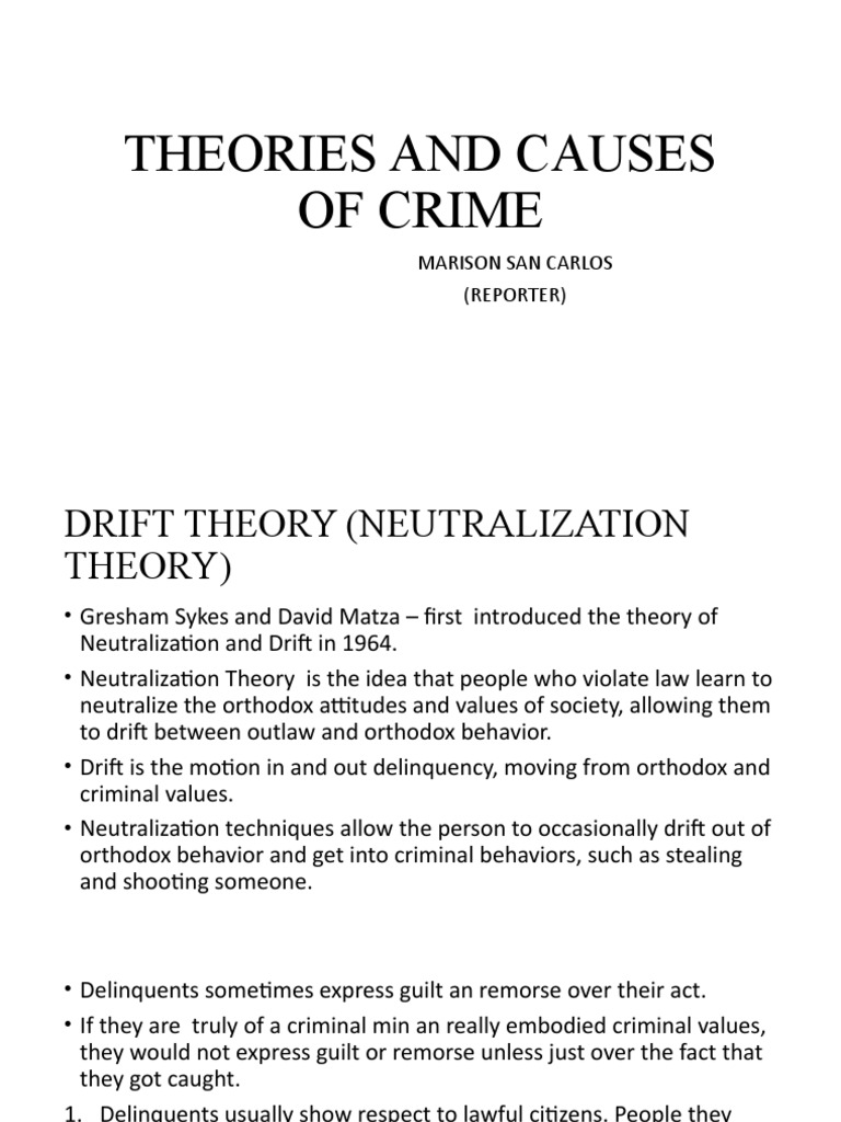 Theories and Causes of Crime | PDF | Deviance (Sociology) | Criminology