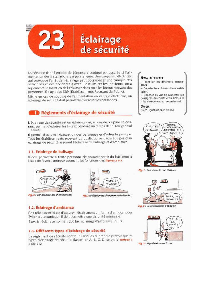 Cours23 Eclairage de Securite | PDF