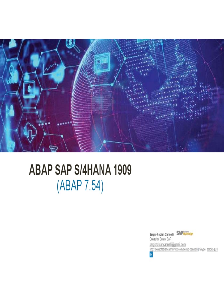 Abap Sap S/4Hana 1909 | PDF | Computación en la nube | Lenguaje de ...