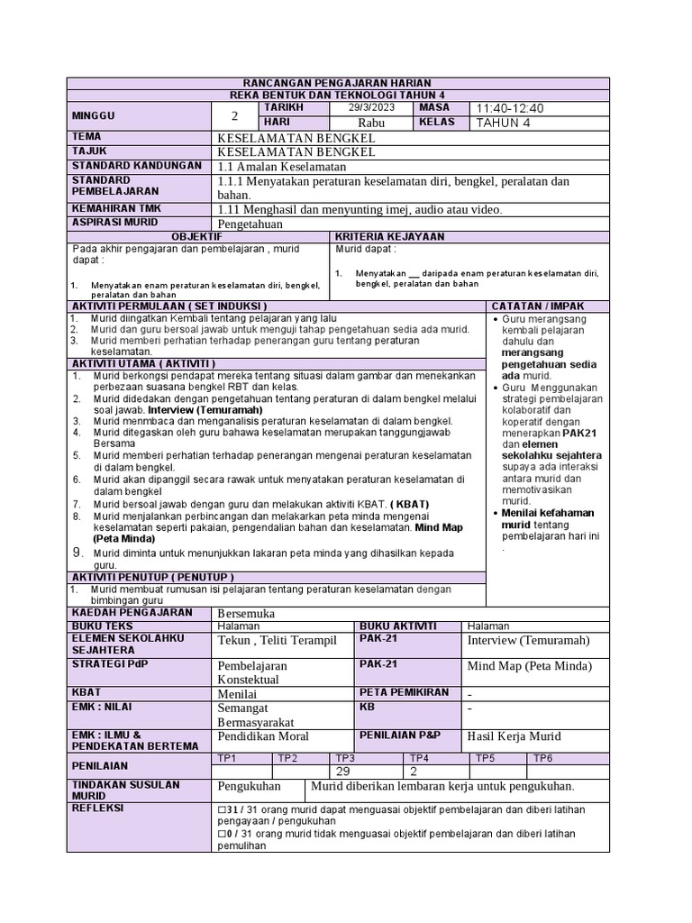 RBT Tahun 4 Minggu 2 | PDF