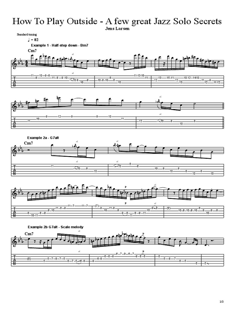 How To Play Outside A Few Great Jazz Solo Secrets | PDF | Harmony ...