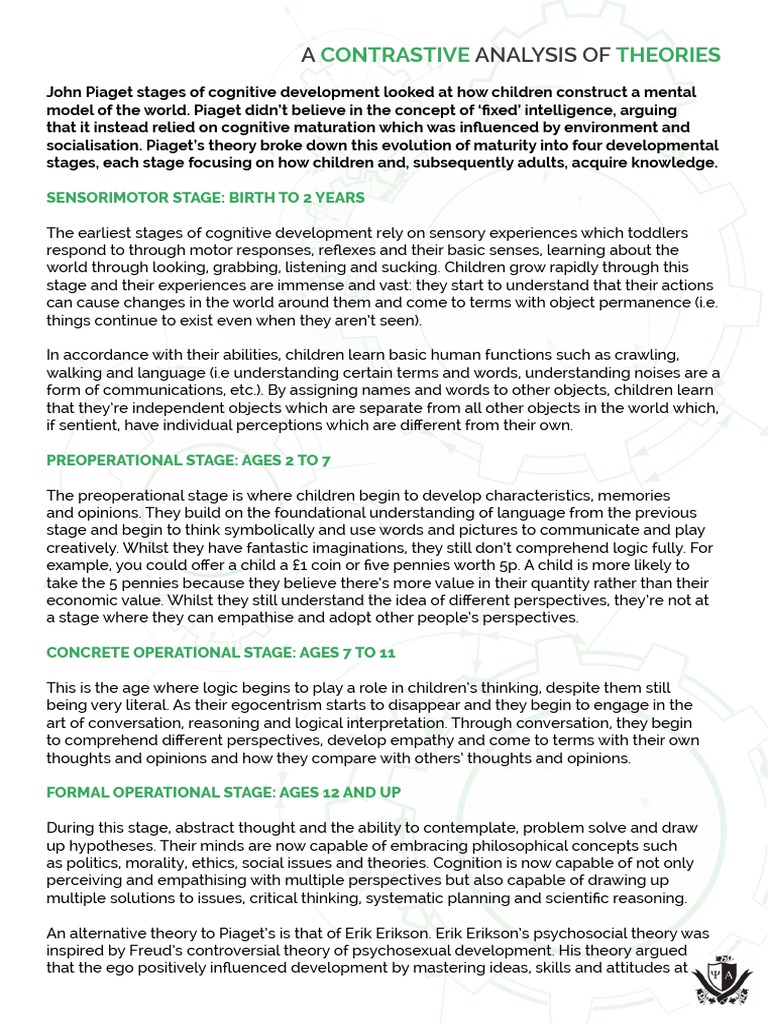 A Contrastive Analysis of Theories | PDF | Cognitive Development | Thought