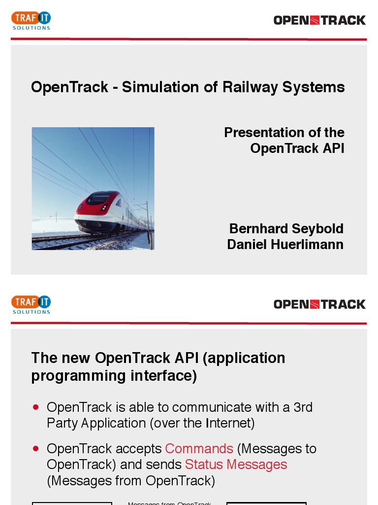 OpenTrack API for Railway Simulation | PDF | Soap | Simulation