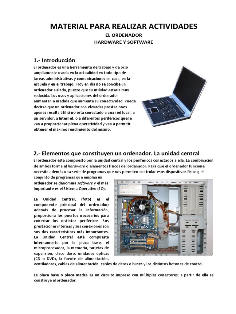 Actividad 1 3er A-B | PDF | Hardware de la computadora | Periférico