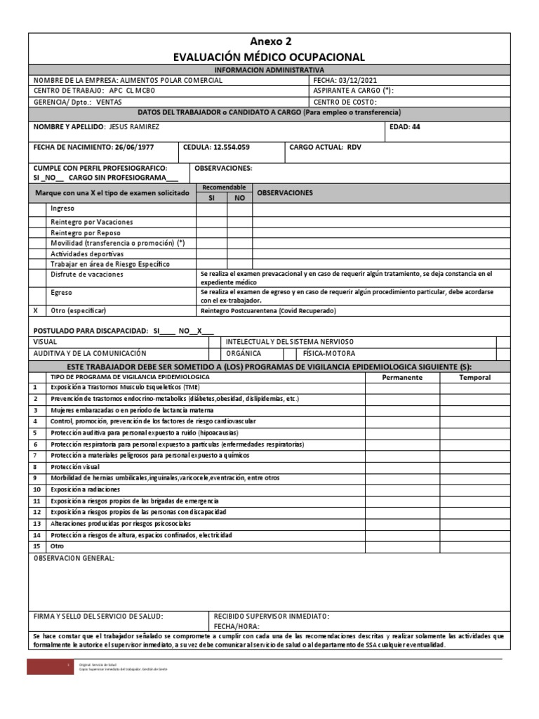 Anexo 2 Nuevo | PDF | Medicina | Ciencias de la Salud