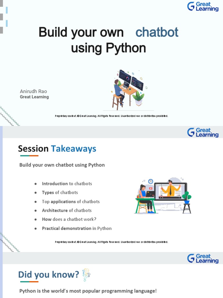 Build Your Own Chatbot Using Python Pdf Machine Learning