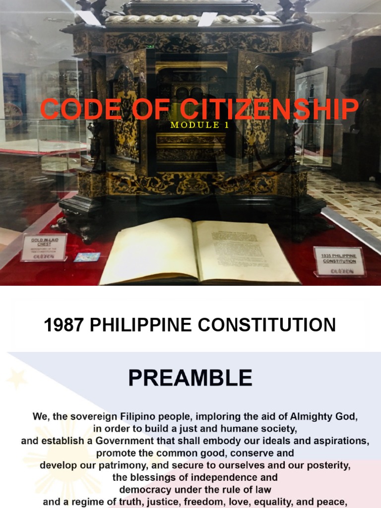 Code of Citizenship Presentation | PDF | Citizenship | Virtue