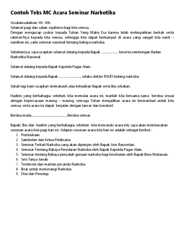 Contoh MC | PDF