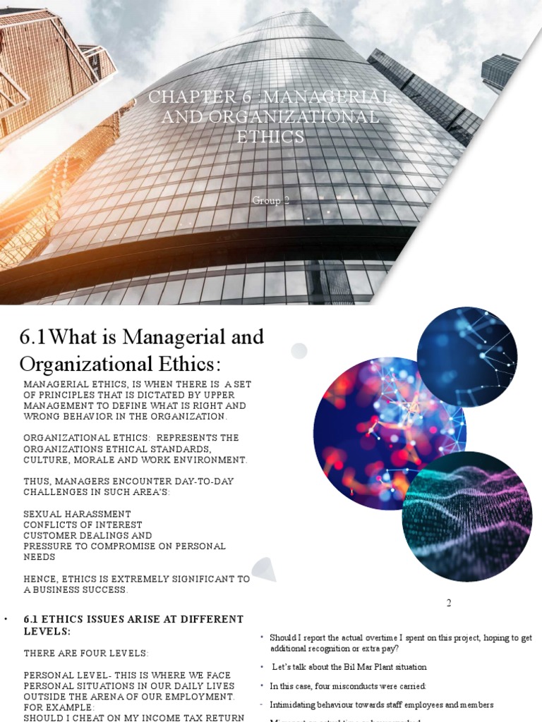 Chapter 6 - Managerial and Organizational Ethics | PDF | Leadership ...