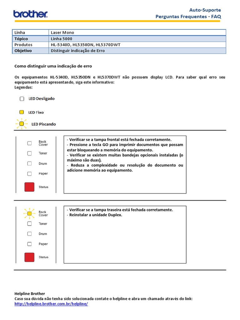 FAQ Como Distinguir Uma Indicação de Erro Linha 5000 | PDF | Informática