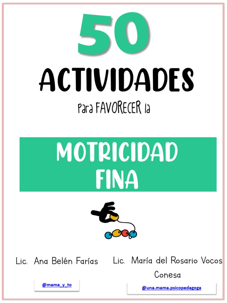 50 Actividades de Motricidad Fina | PDF | Papel