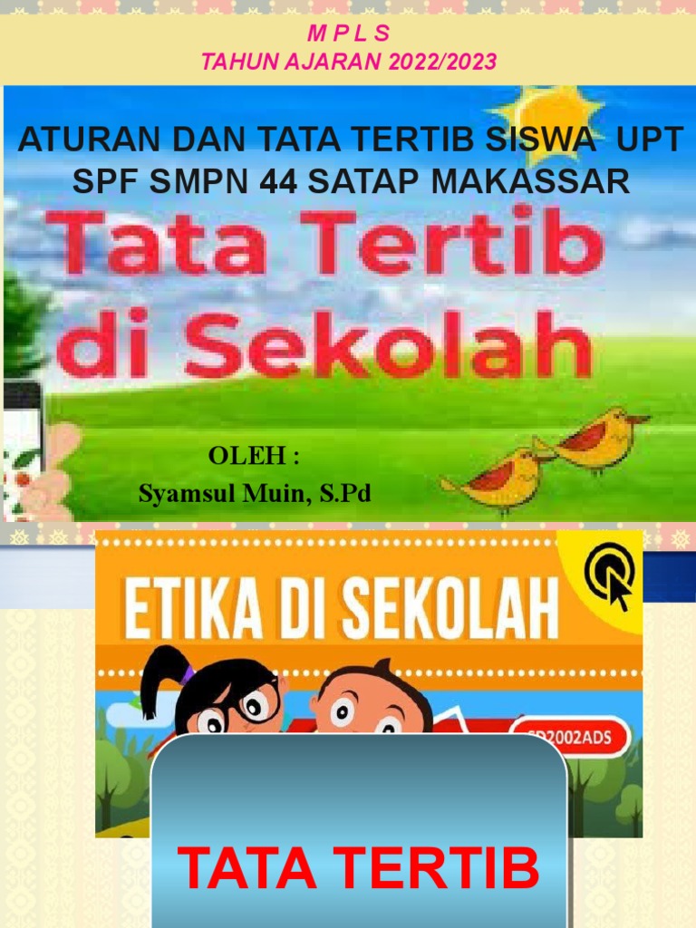 Tata Tertib Siswa SMPN 44 Makassar | PDF