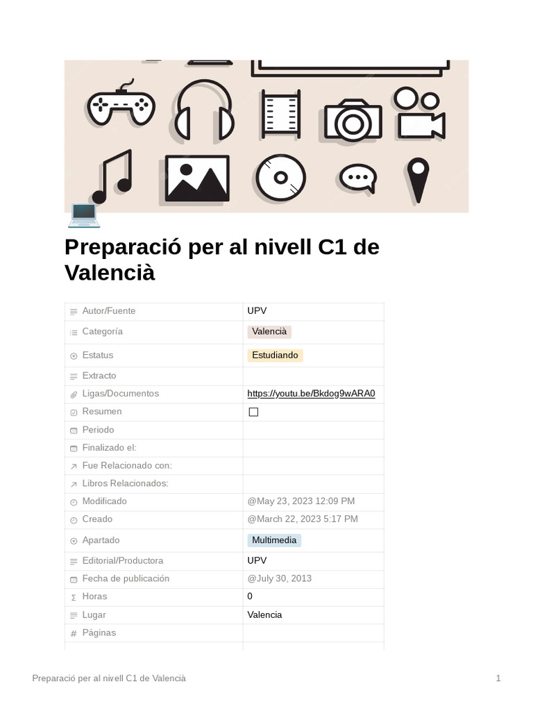 Preparaci Per Al Nivell C1 de Valenci | PDF